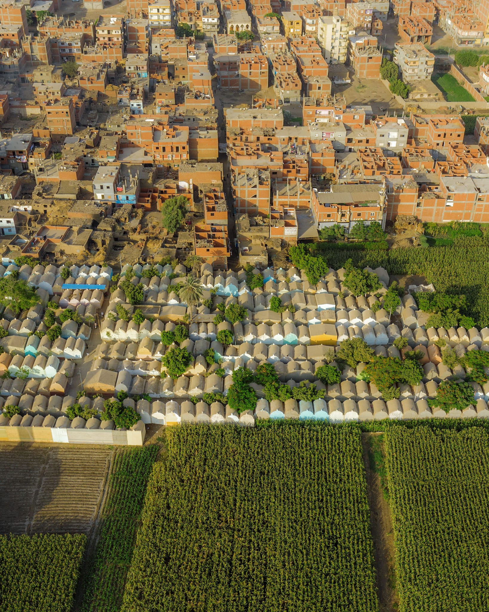 من الأعلى..مصري يبرز مدينة أموات يقطنها الأحياء في مصر