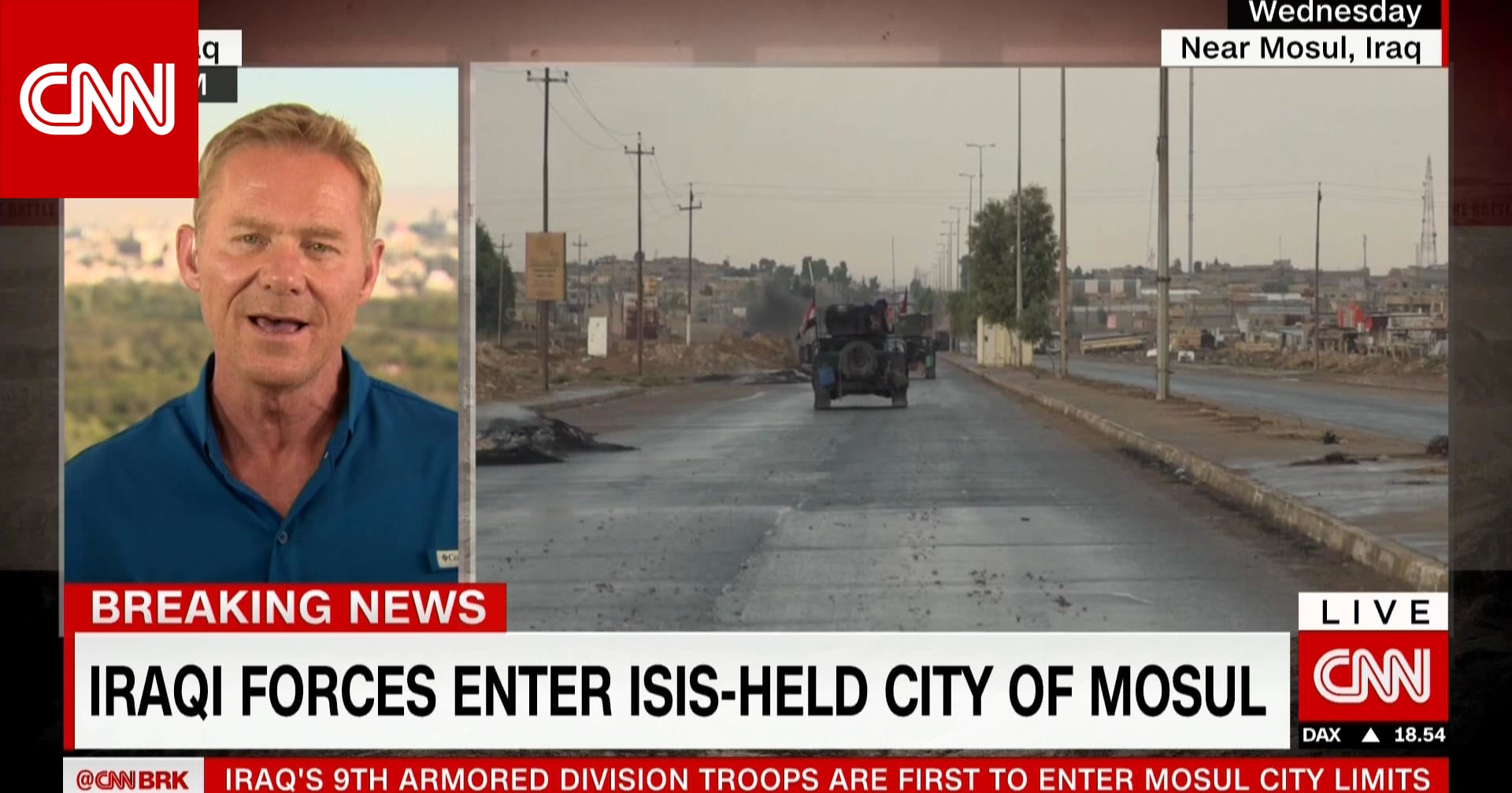 وزارة الدفاع العراقية لـcnn دخلت وحدات من قوات الجيش العراقي الموصل
