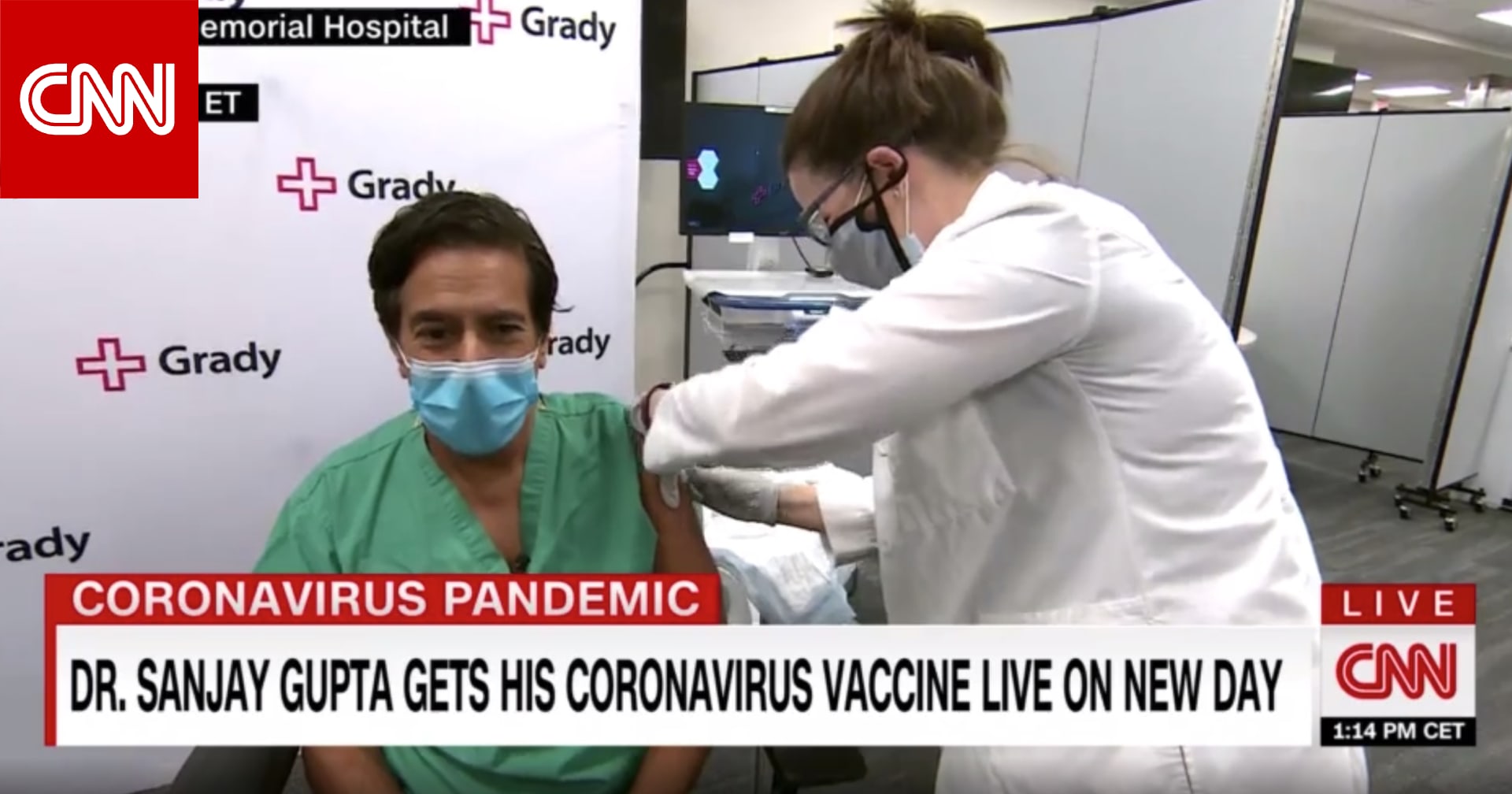 شاهد لحظة تلقي مذيع Cnn لقاح كورونا على الهواء Cnn Arabic