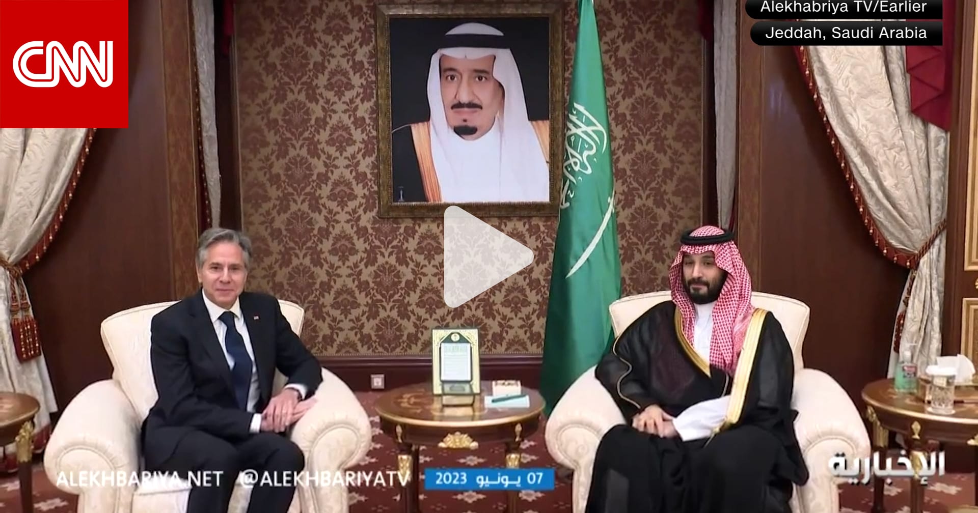 ولي عهد السعودية محمد بن سلمان يلتقي وزير خارجية أمريكا أنتوني بلينكن